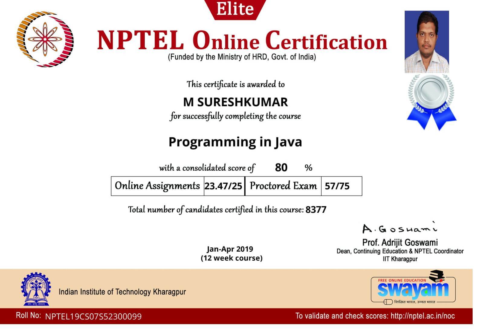 NPTEL-Certificates - Vaagdevi College of Engineering NPTEL-Certificates - Vaagdevi College of Engineering